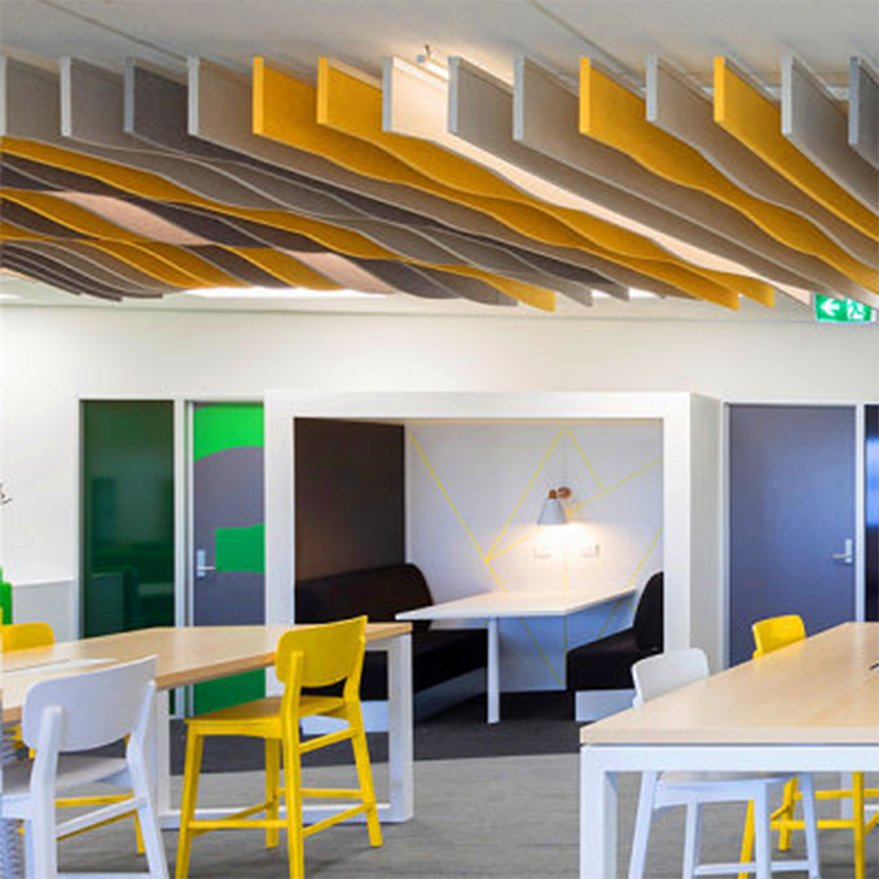 Sound Absorbing Fabric Covered Ceiling Vertical Acoustic BafflesChina ...