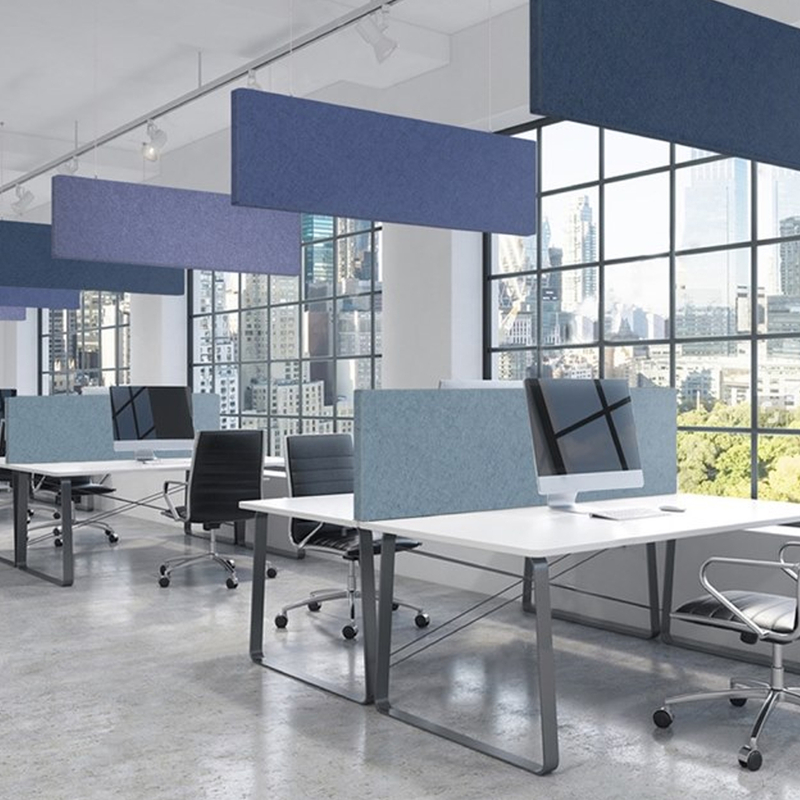 Sound Absorbing Fabric Covered Ceiling Vertical Acoustic BafflesChina ...