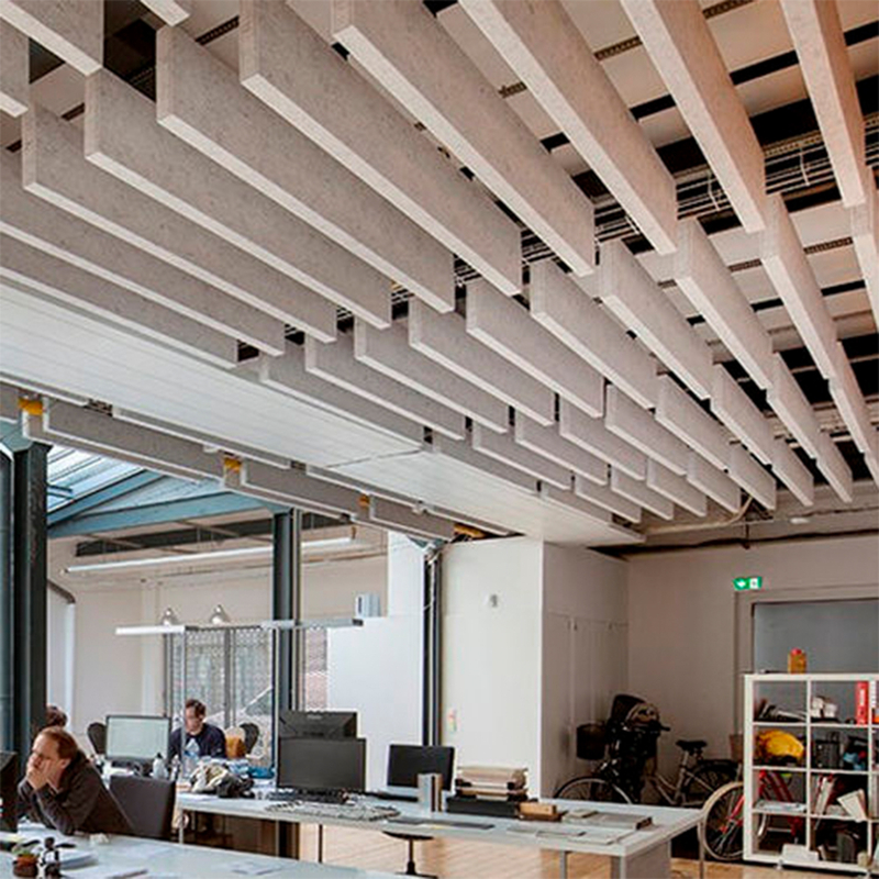 Sound Absorbing Fabric Covered Ceiling Vertical Acoustic BafflesChina ...